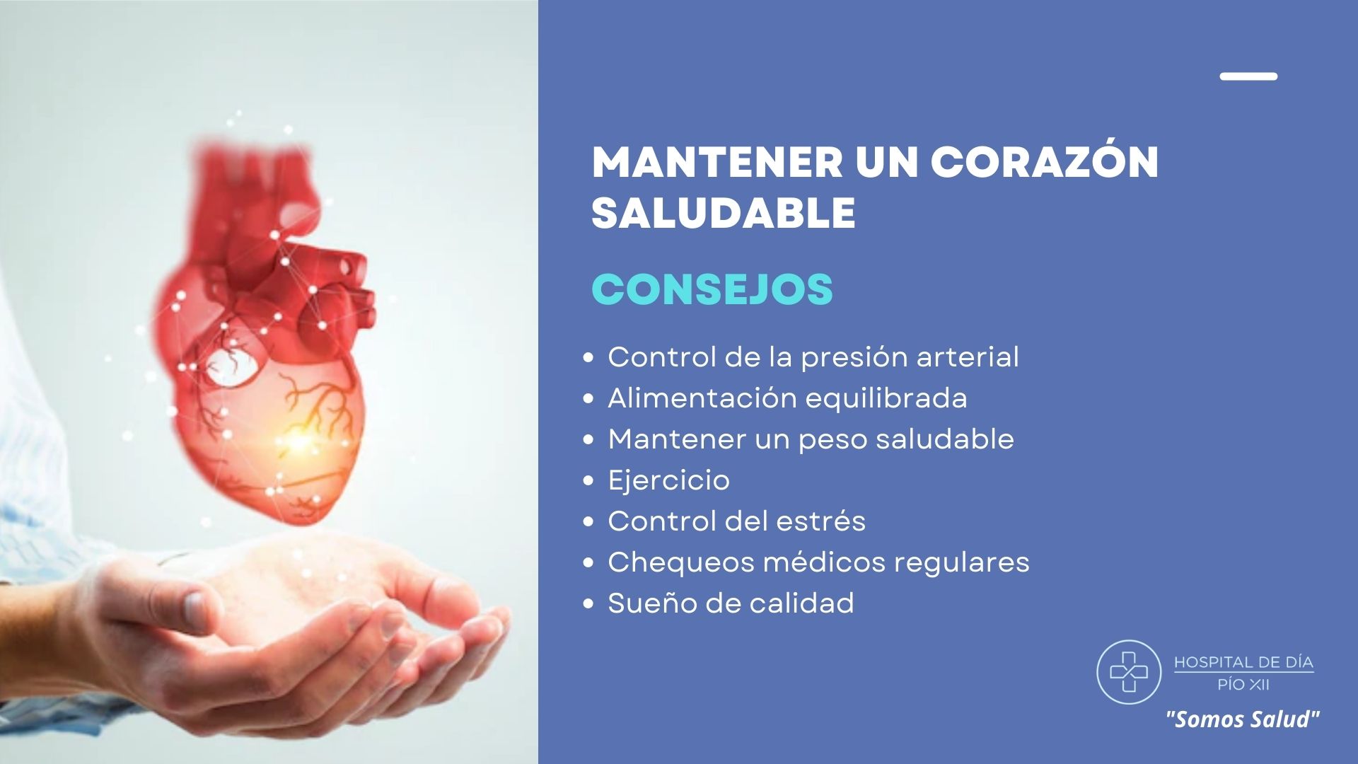 Consejos para mantener un corazón saludable - Hospital en Madrid